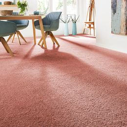 ANDIAMO Teppichboden "Verona, Velours, Gesamth&ouml;he 6 mm, Luxusklasse LC2", B : 500cm 1 Stk., L: 400cm, rot, Schlafzimmer, Teppiche, Uni Farben, Breite