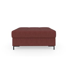 Polsterhocker DOMO collection, B:100cm H:46cm T:70cm, lila, 70% Polyacryl, 15% Polyester, 15% Baumwolle, Hocker, "Capelo bequem,