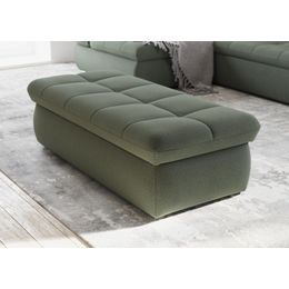Polsterhocker DOMO collection, B:136cm H:43cm T:64cm, gr&uuml;n, 95%Polyester, 5% Polyamid, Hocker, "MORIC 136x64 cm, praktisch und komfortabel",
