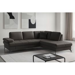 Sit & More Ecksofa SIT & MORE, B:238cm H:83cm T:202cm, braun, Wohnzimmer, Sofas, "Morris Jubi, Ottomane, Breite 238 cm", mit Armteilfunktion, wahlweise mit