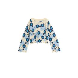 Desigual Pullover Damen Gr&ouml;&szlig;e M blau / himmelblau / offwhite