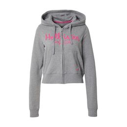 Hollister Sweatjacke 'HERITAGE' Damen Gr&ouml;&szlig;e XS graumeliert / hellpink
