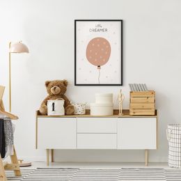 Bilderwelten Bild mit Rahmen Boho Luftballon - Little dreamer
