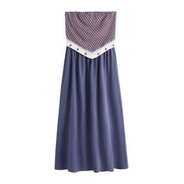 next Kleid Damen Gr&ouml;&szlig;e 48 navy / lila / wei&szlig; Sommerkleid