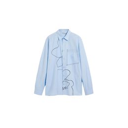 Desigual Hemd Herren Gr&ouml;&szlig;e L hellblau / schwarz
