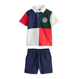 next Set Jungen Gr&ouml;&szlig;e 86 navy / dunkelgr&uuml;n / kirschrot / wei&szlig;