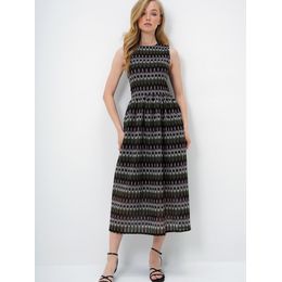 Trend Ala&ccedil;atı Stili Kleid Damen Gr&ouml;&szlig;e S oliv / rosa / schwarz / wei&szlig;