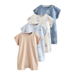 next Strampler Jungen Gr&ouml;&szlig;e 56 creme / camel / taubenblau / hellblau