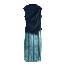 next Set: Kleid und Top Damen Gr&ouml;&szlig;e 48 navy / royalblau / gr&uuml;n / wei&szlig; Sommerkleid