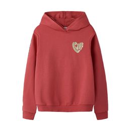 name it Sweatshirt 'NKFLENA' M&auml;dchen Gr&ouml;&szlig;e 146/152 nude / gold / rot / schwarz