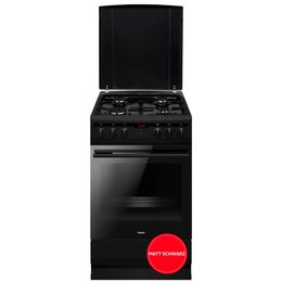 Amica Gas-Standherd "SHEG 904 000 SM", schwarz, Herdsets, Komfortables Kochen und Backen mit bequemer Handhabung