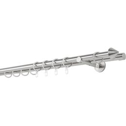 Gardinenstange mydeco, L:350cm, silber, Aluminium, Wohnzimmer, Gardinenstangen, "20mm Cone Wandtr&auml;ger 12 cm"