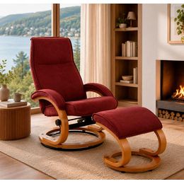 Relaxsessel OTTO HOME, B:67cm H:107cm T:78cm, rot, 100% Polyester;Kunstleder/PU;Primabelle-Microfaser (100% Polyester);Webstoff (100% Polyester),