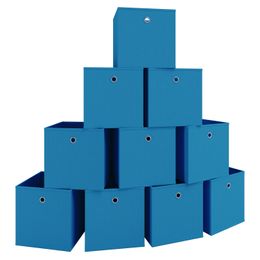 Vcm Faltbox "10er Set Faltbox Klappbox Aufbewahrungsbox Boxas", B:27cm T:27cm, blau, Aufbewahrungsboxen