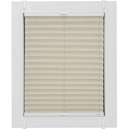 Plissee SUNLINES, B:120cm H:130cm, beige, Obermaterial: 85% Polyester, 15% sonstige Fasern, Badezimmer, Plissees, "One Size Style Crush",