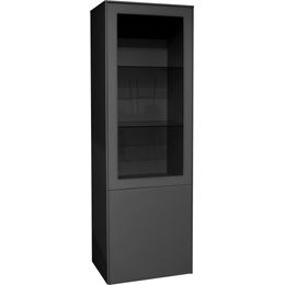 M&auml;usbacher Standvitrine M&Auml;USBACHER, B:61cm H:179cm T:42cm, grau, Schr&auml;nke, "Imola", M&auml;usbacher Vitrine mit Glas- und Holzt&uuml;r