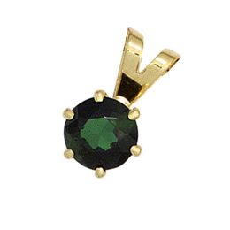 Jobo Damen Kettenanh&auml;nger "Anh&auml;nger mit Turmalin 10 mm", Gelbgold 585, gelb, Gelbgold 585, Schmuckanh&auml;nger, 14 Karat 585 Gold