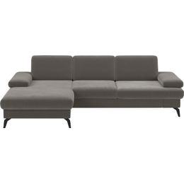 Sit & More Ecksofa SIT & MORE, B:275cm H:82cm T:171cm, braun, 100% Polyester, Wohnzimmer, Sofas, "Morris L-Form, inkl. Sitztiefenverstellung", wahlweise mit