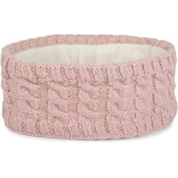 styleBREAKER Damen Stirnband "Strick Stirnband Zopfmuster Pailletten", rosa, Modisch, Obermaterial: 100% Viskose CV., M&uuml;tzen