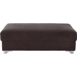 Polsterhocker DOMO collection, B:139cm H:45cm T:74cm, braun, Struktur (100% Polyester);Struktur fein (100% Polyester);Luxus-Microfaser (92%