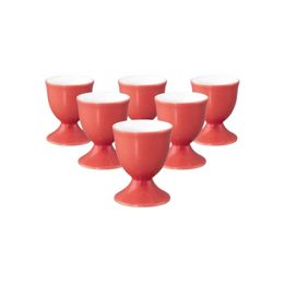 Seltmann Weiden Eierbecher "Eierbecher Liberty Pure Colors &oslash; 4,9 cm 6er Set", B:4,9cm H:6,4cm &Oslash;:4,9cm, rot, Eierbecher, Sp&uuml;lmaschinenfest,