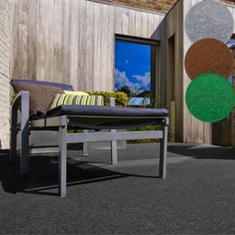 ANDIAMO Kunstrasen "Edinburgh, Gesamth&ouml;he 4 mm, Made in Netherlands", B : 133cm 1 Stk., L: 300cm, grau, Garten, Teppiche, aus Nadelfilz, mit