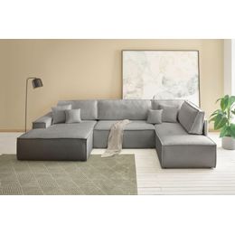 Wohnlandschaft OTTO HOME, B:329cm H:85cm T:195cm, grau, Bezugstoff aus 90% recyceltem Material ;Aqua Clean ;Gramatur 580g/ qm +/- 5%, Sofas, "FINNLEY