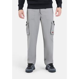 Ellesse Herren Cargohose "SQUADRON CARGO PANT", grau, Gr. L, Web, Obermaterial: 100% Polyester, Hosen, mit Cargotaschen, wasserabweisendes Material,
