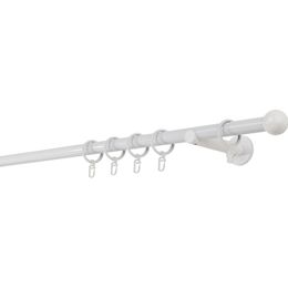 Gardinenstange mydeco, L:200cm, wei&szlig;, Wohnzimmer, Gardinenstangen, "20mm Ball Wandtr&auml;ger 12 cm"