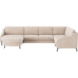 Sit & More Wohnlandschaft SIT & MORE, B:372cm H:90cm T:227cm, beige, 95% Polyester, 10% Polyamid, Sofas, "Soul U-Form", wahlweise mit Schlaffunktion und