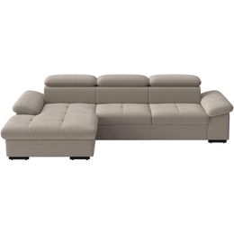 Sit & More Ecksofa SIT & MORE, B:260cm H:73cm T:174cm, beige, 100% Polyester, Wohnzimmer, Sofas, "Viola, L-Form, B: 260 cm", optional Schlaffunktion,inkl