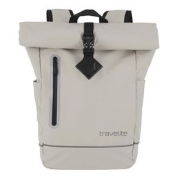 Travelite Freizeitrucksack "BASICS Roll-Up Rucksack aus Plane", beige, Polyester, unifarben, Rucks&auml;cke, mit variablem Roll-Up-Verschluss