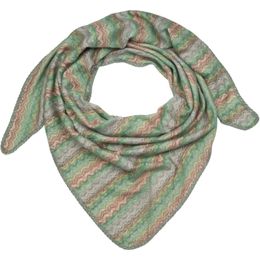 styleBREAKER Damen XXL-Schal "Dreieckstuch Zick-Zack Webmuster", gr&uuml;n, Modisch, Obermaterial: 100% Viskose CV., Modet&uuml;cher