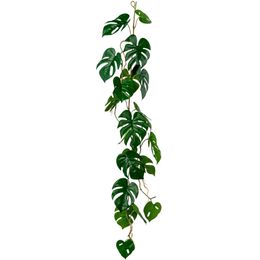 Kunstgirlande Creativ green, L:104cm &Oslash;:25cm, gr&uuml;n, Kunststoff, Kunstpflanzen, "Split-Philodendron-Girlande"