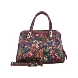 Laura Vita Damen Henkeltasche "Laura Vita Taschen Lederimitat/Textil"weinrot, Lederimitat, Taschen
