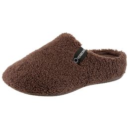 VERBENAS Damen Pantoffel "YORK GALES", Gr. 39, braun, Textil, Schuhe, Pantoffel, Hausschuh, Homeslipper zum Schlupfen