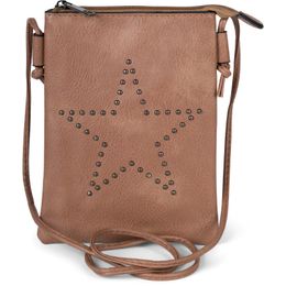 styleBREAKER Damen Mini Bag "Mini Umh&auml;ngetasche mit Nieten Stern", braun, 100% Polyurethan PU. Futter: 100% Polyester PES., unifarben, Taschen