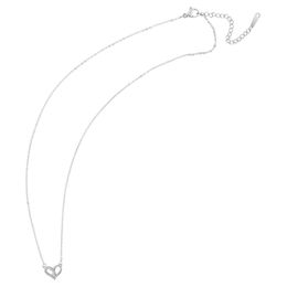 Adelia&acute;s ADELIA ́S Damen Kette ohne Anh&auml;nger "Halskette mit Anh&auml;nger &ndash; Herz aus Edelstahl", 47cm, Edelstahl, silber, Edelstahl, Halsketten, Perfekt als