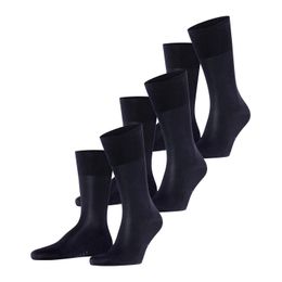 Falke Damen Socken "Tiago 3-Pack", Gr. 47, blau, Obermaterial: 93% Baumwolle CO. 5% Polyamid PA. 2% Elasthan EL., Socken