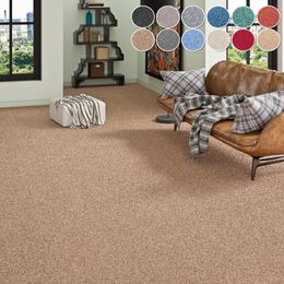 OTTO HOME Teppichboden "Fortis, Schlinge, Gesamth&ouml;he 5 mm, Made in Netherlands", B : 400cm 1 Stk., L: 475cm, braun, Schlafzimmer, Teppiche, meliert,