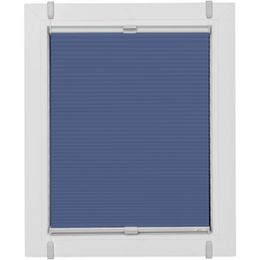 Plissee SUNLINES, B:120cm H:95cm, blau, Obermaterial: 100% Polyester, Plissees, "Start-up Style Honeycomb", verspannt mit Simply-Fix Klemmtr&auml;ger,