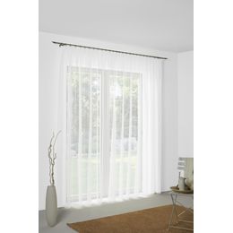 Gardine WIRTH, B:200cm H:160cm, wei&szlig;, Polyester, Wohnzimmer, Gardinen, "Charlotte", Fertig-Store mit FB 1:3 nach Ma&szlig;