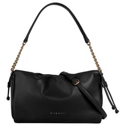 Bugatti Damen Henkeltasche "Leni"schwarz, Polyurethan (PU), leicht gl&auml;nzend, unifarben, Taschen