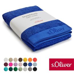 Duschtuch s.Oliver, B:70cm L:140cm, blau, Walkfrottier, Baumwolle, Handt&uuml;cher, "s.Oliver, Premium Qualit&auml;t, 600 gr/m&sup2;, auch als Sets erh&auml;ltlich",