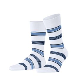 Falke Damen Socken "Marina Stripe", Gr. 41, wei&szlig;, Obermaterial: 92% Baumwolle CO. 6% Polyamid PA. 2% Elasthan EL., glatt, Socken