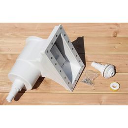 Skimmer Karibu, B:34,5cm H:38cm L:32cm, wei&szlig;, Kunststoff, Filteranlagen, mit Schlauchpaket