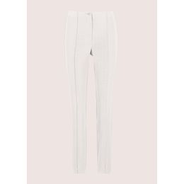 Madeleine Mode MADELEINE Damen Stoffhose "Schlupfhose Slim Fit Stretchhose mit Biesen", wei&szlig;, Modern, Gr. 38, Obermaterial: 78% Polyester PES. 18% Viskose CV. 4%