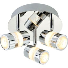 Searchlight Deckenstrahler "Bubbles 3Lt Strahler - Chrommetall & Acryl", H: 13cm, 1 Stk., silber, Leuchten