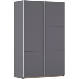 Schwebet&uuml;renschrank Rauch, B:131cm H:210cm T:59cm, grau, Holzwerkstoff, Schr&auml;nke, "Kleiderschrank Dreht&uuml;renschrank Schrank Garderobe KRONACH",