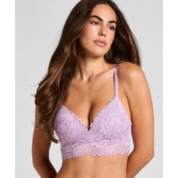Hunkem&ouml;ller HUNKEM&Ouml;LLER Damen B&uuml;gelloser BH "Andrea Padded Non-Wired Bra", Gr. 85, lila, 75% Polyamid, 18% Polyester, 7% Elasthan, BHs